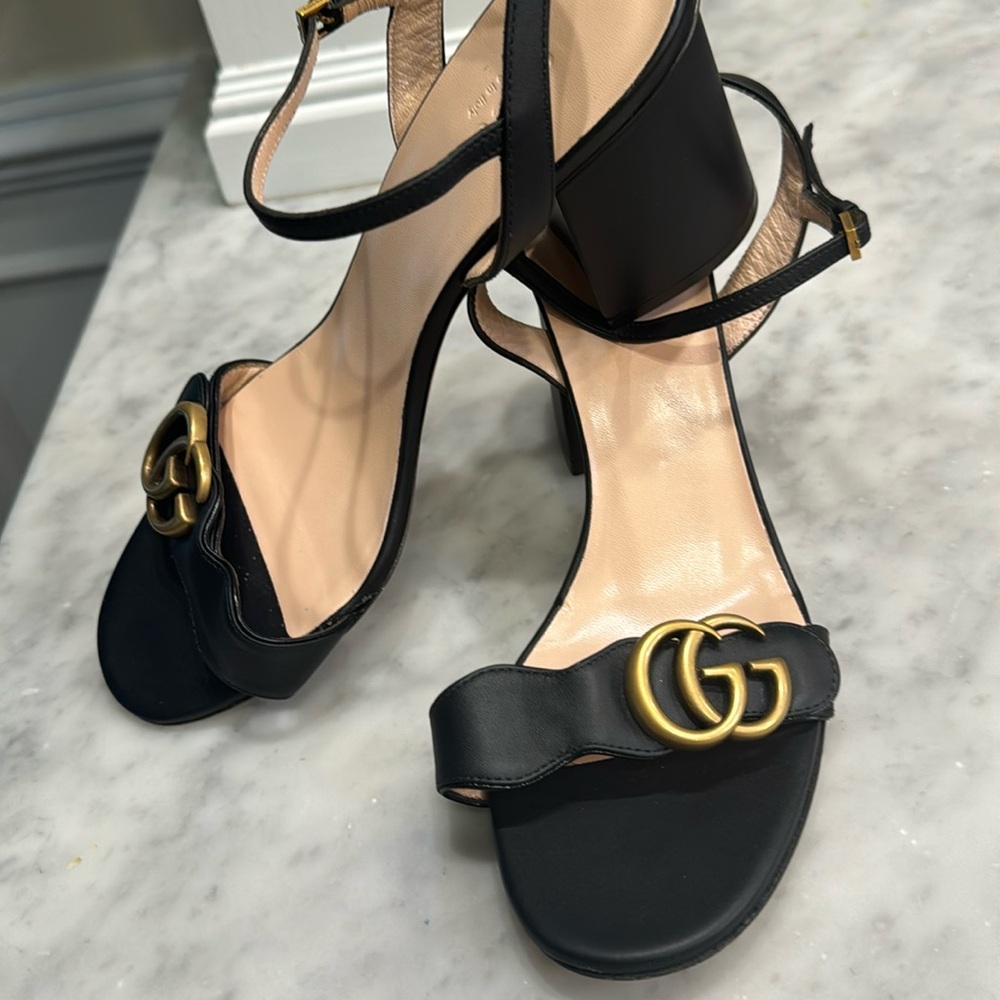 Gucci Women’s High Block Heel Sandals - Gem